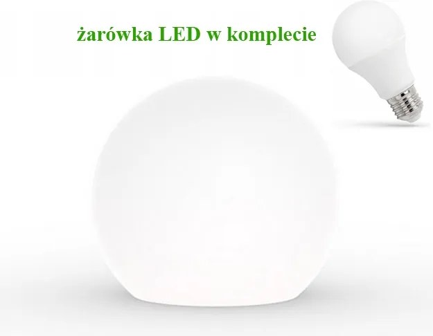 Venkovní Zahradní Lampa Cumulus Kula Bílá Zahradní Lampy Žárovka Bonus