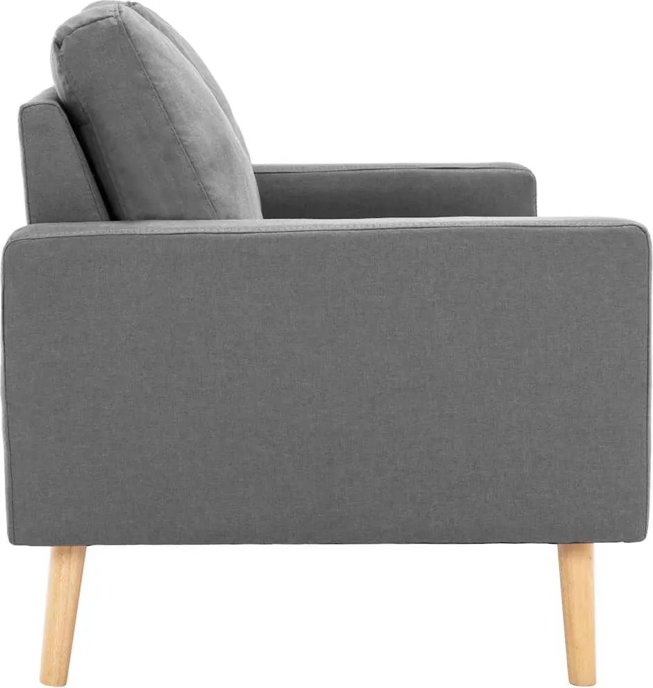 2místná pohovka světle šedá textil 288703