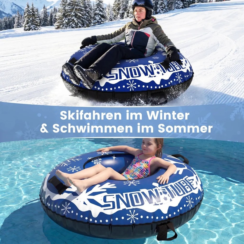 Costway Nafukovací zimní pneumatika s tažnou šňůrou a rukojetí Snowtube