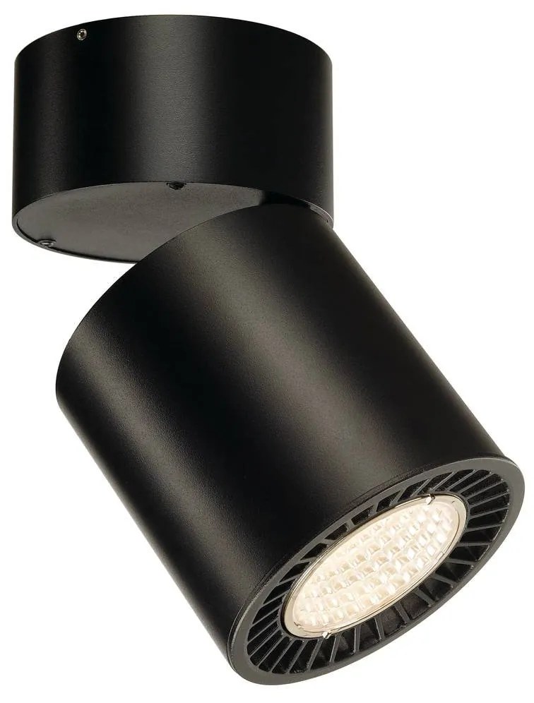 LA 118130 Stropní svítidlo SUPROS CL, kulaté, černé, 4000 lm, 3000K, LED SLM, reflektor 60° - BIG WHITE