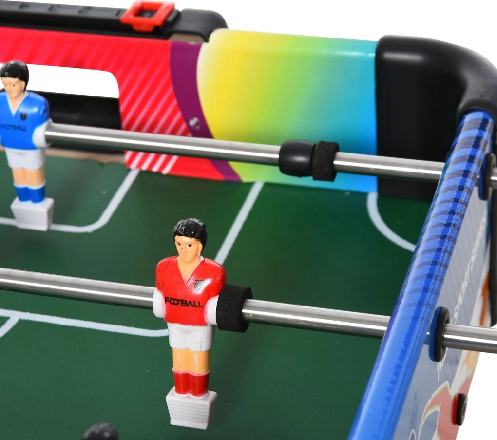 Skládací herní stůl HOMCOM 4v1 - Stolní fotbálek, Air Hockey, Pool, Ping Pong s příslušenstvím - 86,5x43,5x64 cm