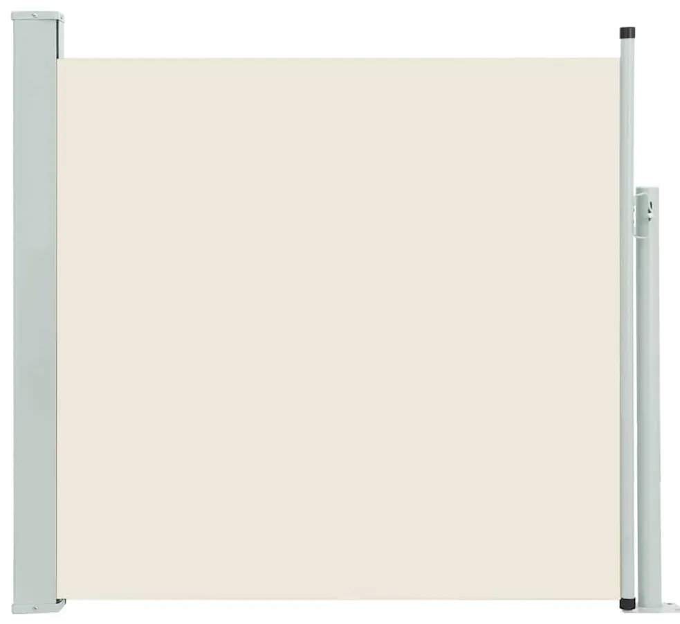 vidaXL Marketos Zatahovací boční markýza/zástěna na terasu 140 x 500 cm krémová