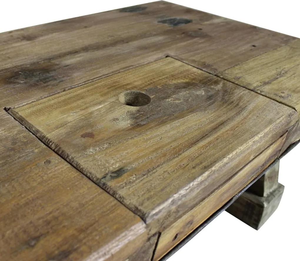 vidaXL Konferenční stolek, masivní recyklované dřevo, 90x50x35 cm [244500]