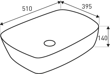 Novoterm Keramické umyvadlo na desku NV-KR-640