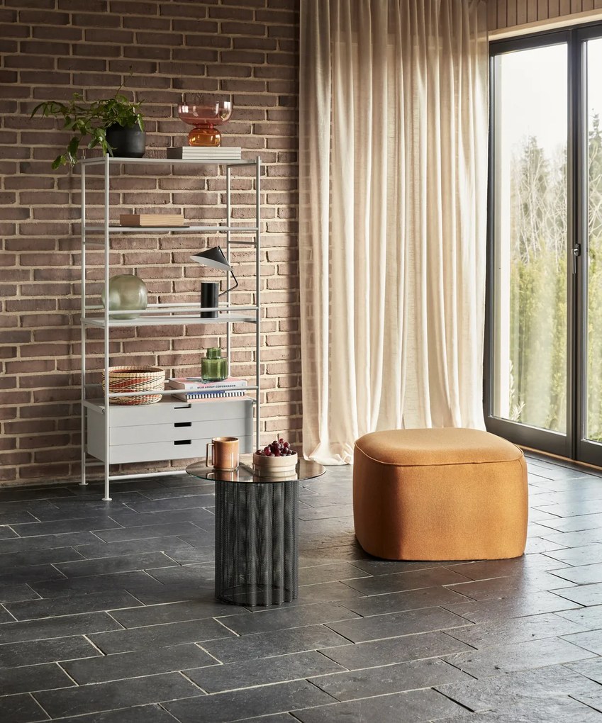 Hübsch Odkládací stolek FLOW ø45 cm černý 991103