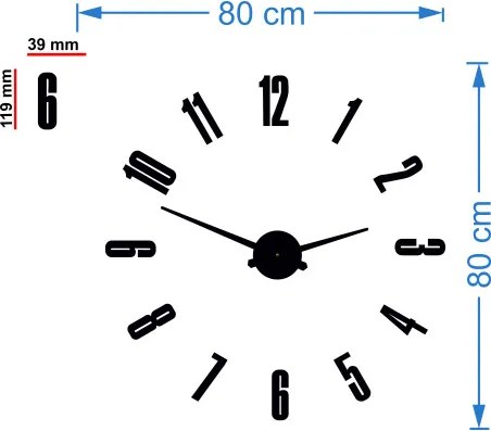 Nalepovací hodiny na zeď do obývacího pokoje moderní I SENTOP 12P041