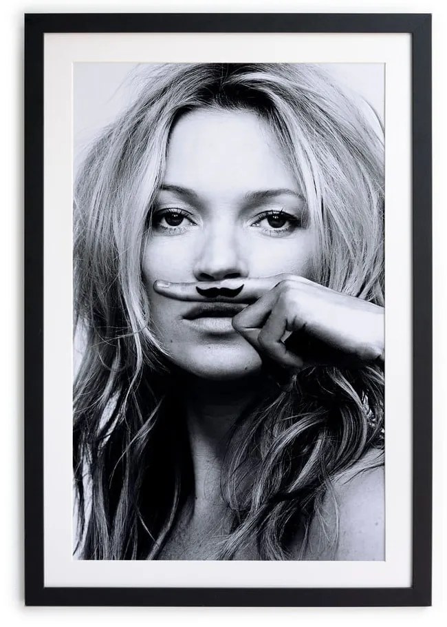 Černobílý plakát Little Nice Things Kate Moss, 40 x 30 cm