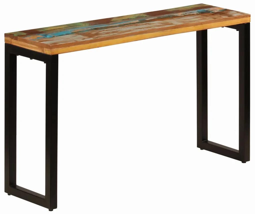 247335 vidaXL Konzolový stolek 120x35x76 cm masivní recyklované dřevo a ocel