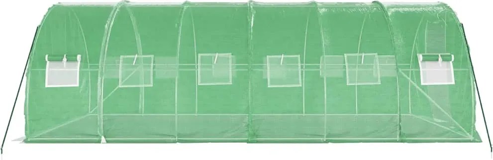 Skleník s ocelovým rámem zelený 18 m² 6 x 3 x 2 m 3188040