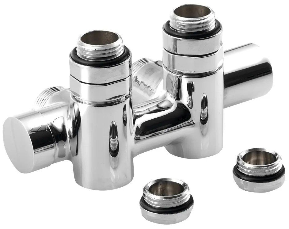 Sapho Twin Combi připojovací sada ventilů pro středové připojení pravá rozteč 50 mm chrom CP461S