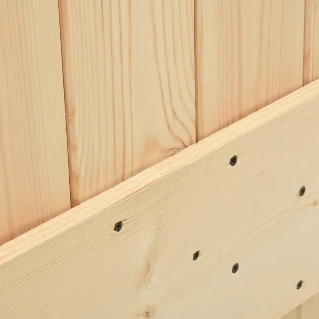 Posuvné dveře s kováním 90 x 210 cm masivní borové dřevo,  3203239