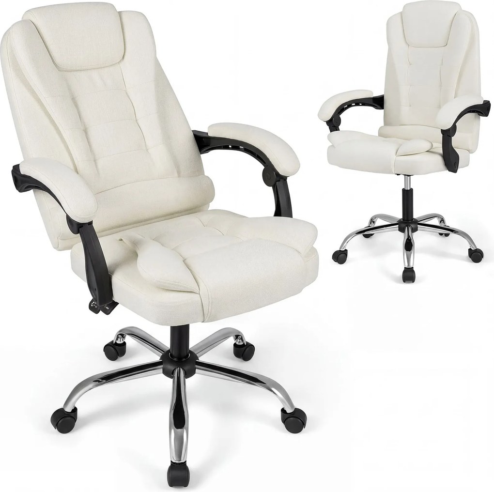 Costway Ergonomická manažerská židle s kolečky, nastavitelnou výškou sedáku