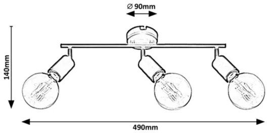 Rabalux 3988 - Bodové svítidlo LAMAR 3xE27/40W/230V