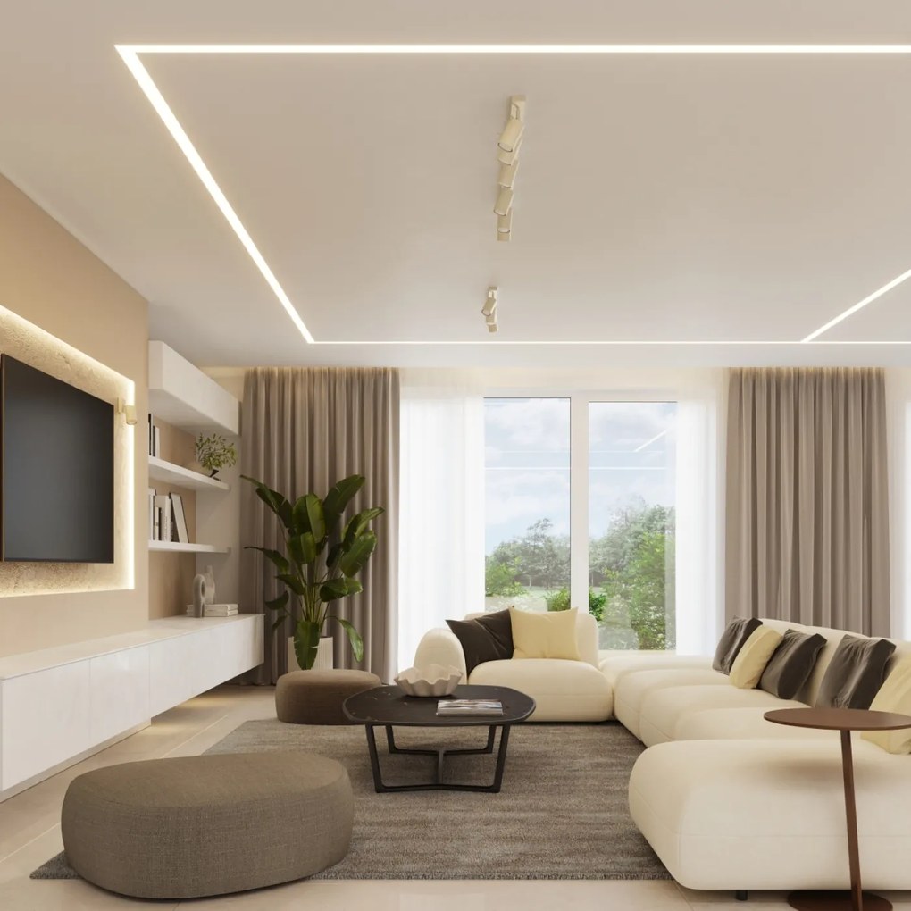 Sollux Lighting Stropní svítidlo RING 2 béžové