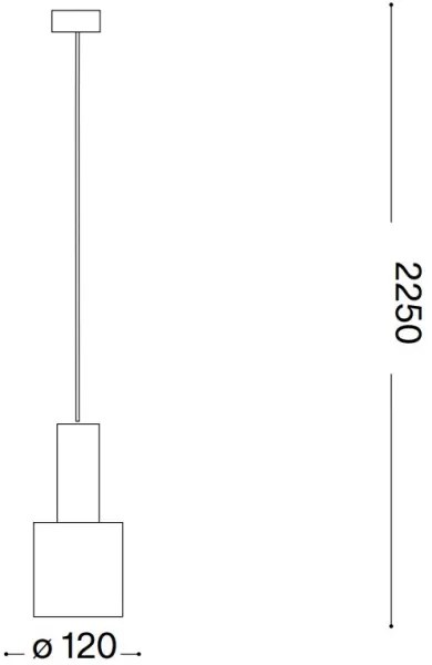 Ideal Lux - Lustr na lanku HOLLY 1xE27/60W/230V pr. 12 cm mosaz