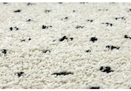 koberec BERBER SYLA B752 krémový s tečky střapce, Maroko Shaggy velikost 70x300 cm | krásné koberce cz