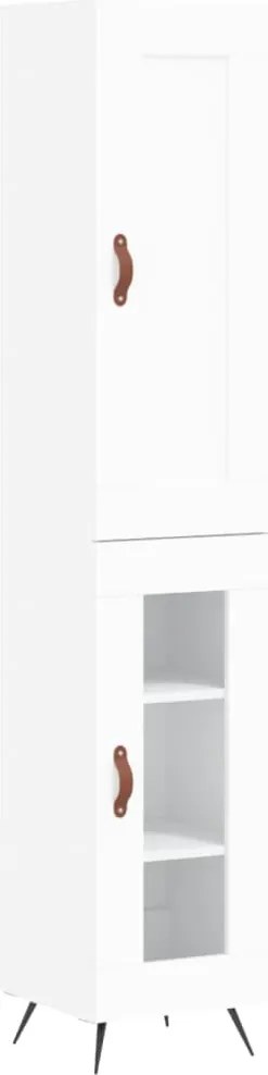 Skříň highboard bílá 34,5 x 34 x 180 cm kompozitní dřevo 3200361