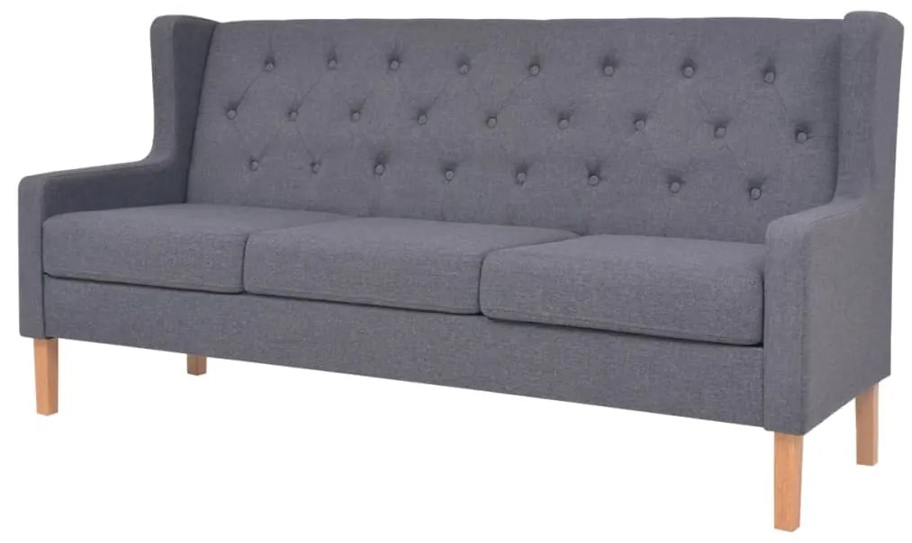3místná pohovka textil šedá 245454
