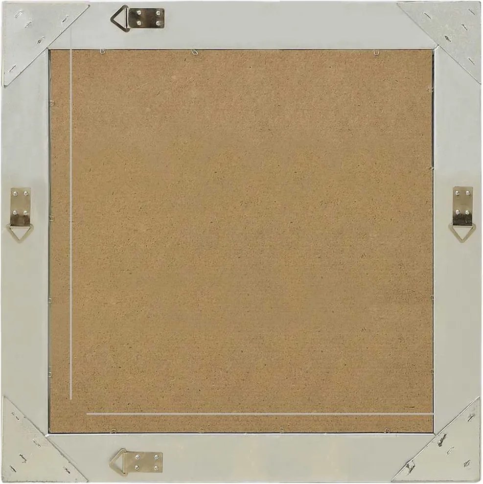 Nástěnné zrcadlo barokní styl 60 x 60 cm stříbrné 320334