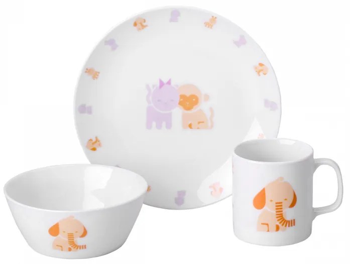 Lunasol - Babies dětský porcelánový set 3 ks - Kids world (450510)