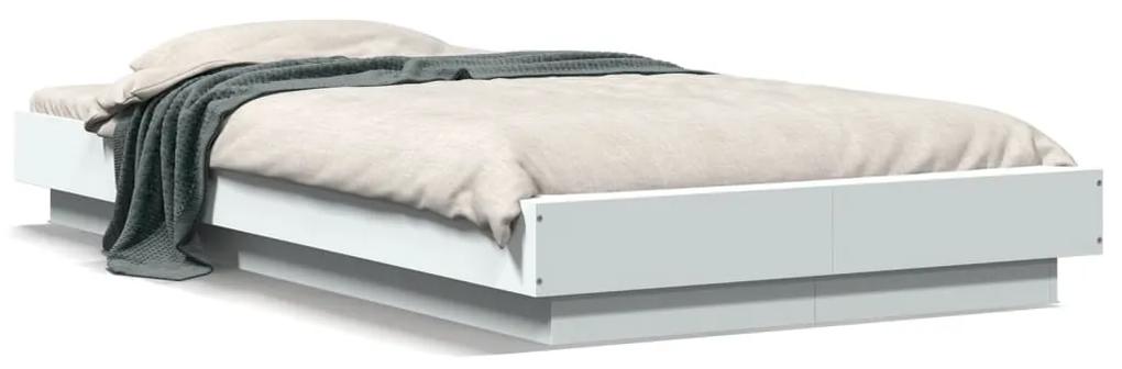 Rám postele s LED osvětlením bílý 100 x 200 cm kompozitní dřevo,  3281112