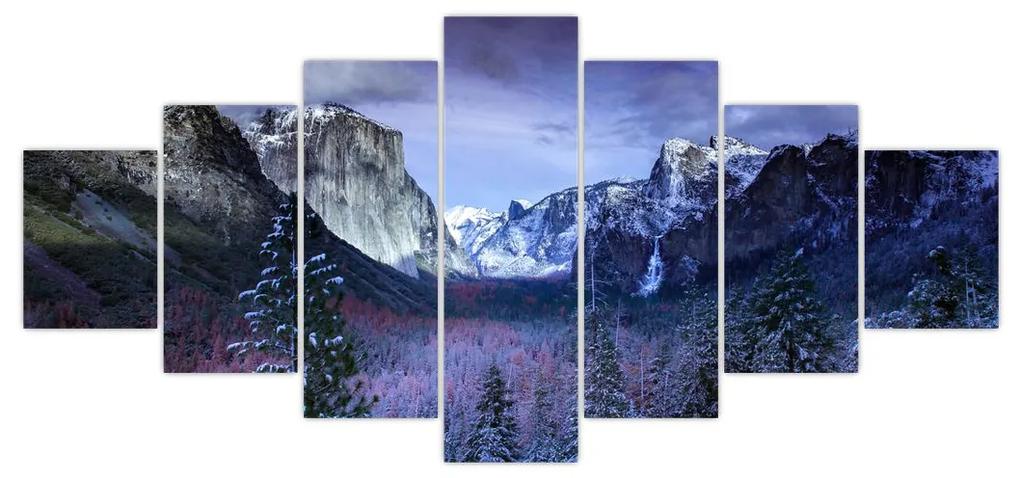 Obraz zimní horské krajiny (210x100 cm)