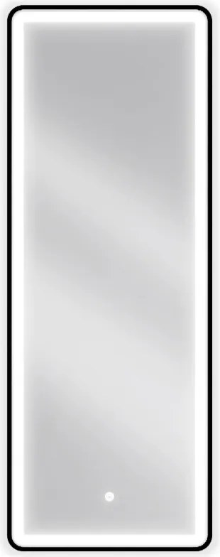 Mexen Coro osvětlené koupelnové zrcadlo 45 x 120 cm, LED 6000K, proti zamlžení, černý rám - 9817-045-120-611-70
