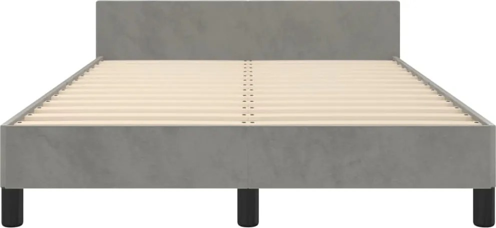 Rám postele bez matrací světle šedá 120x190 cm samet 3270584