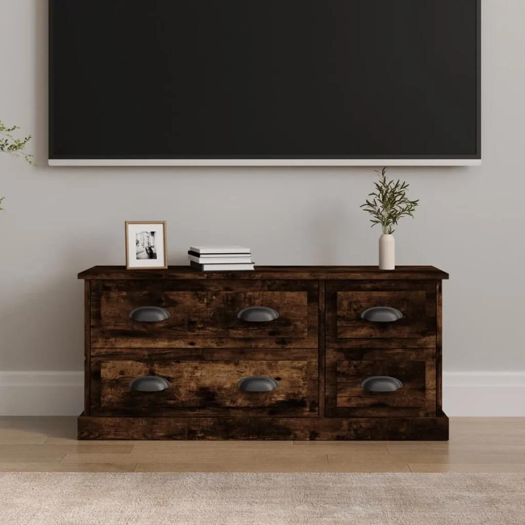 vidaXL TV skříňka 100 x 35,5 x 45 cm kompozitní dřevo [816454] Barva: kouřový dub