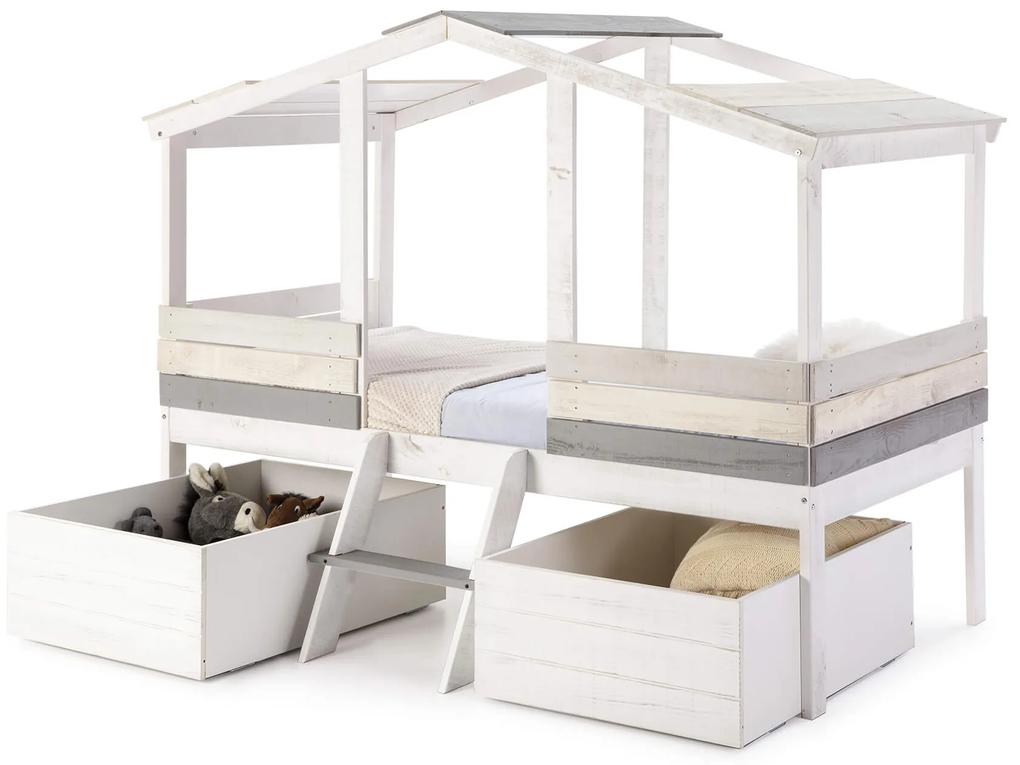 Dětská postel selia 90 x 200 cm bílá MUZZA