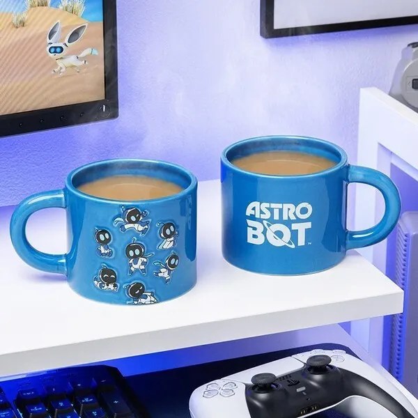 Hrnek embosovaný Astro Bot 400 ml Modrá