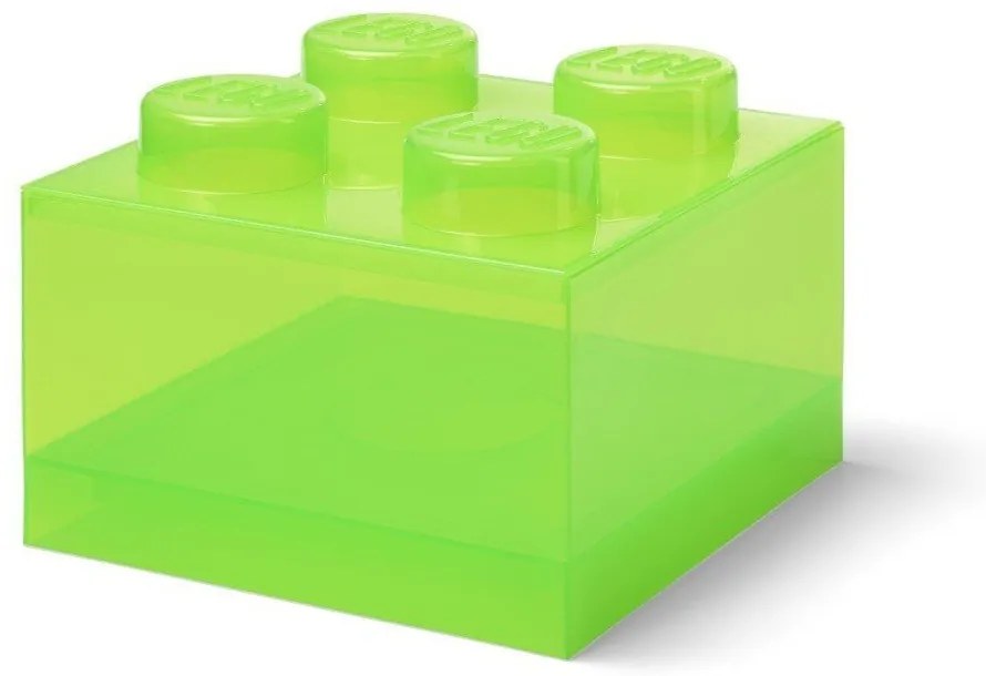 Zelený plastový dětský úložný box 25x25x18 cm – LEGO® Biano.cz
