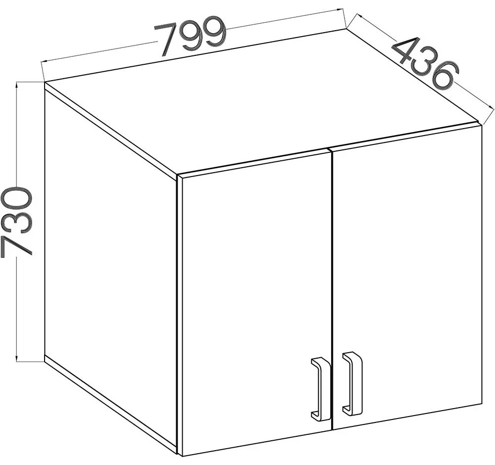 MELTA | závěsná skříňka AR104 | 79,9 cm | artisan