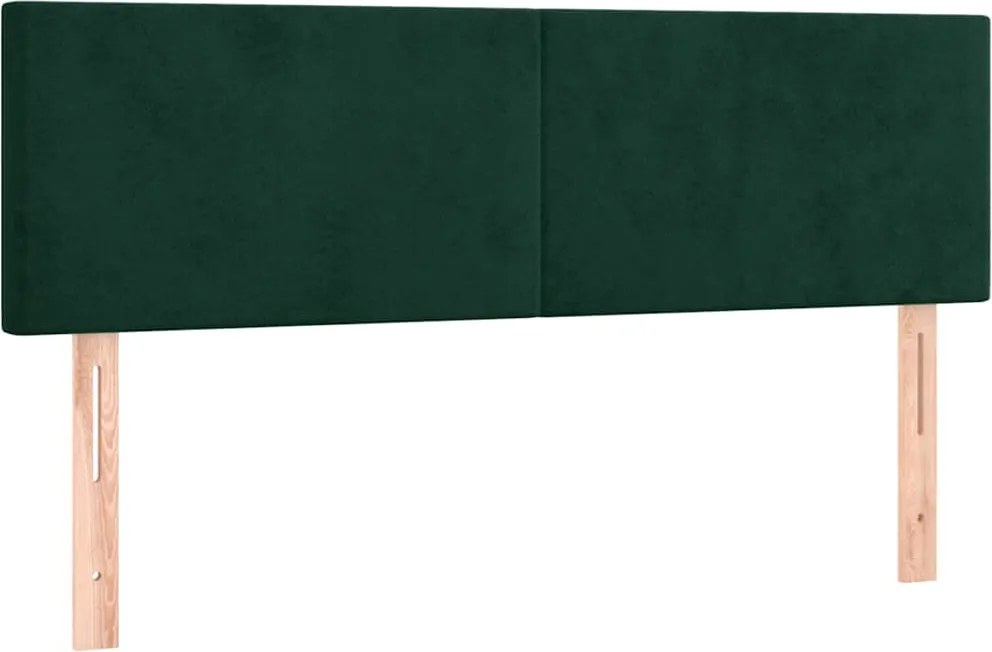 Box spring postel s matrací tmavě zelená 140x200 cm samet 3141188