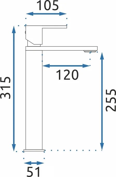 Rea Flip, vysoká umyvadlová baterie, chrom lesklý, REA-B2006
