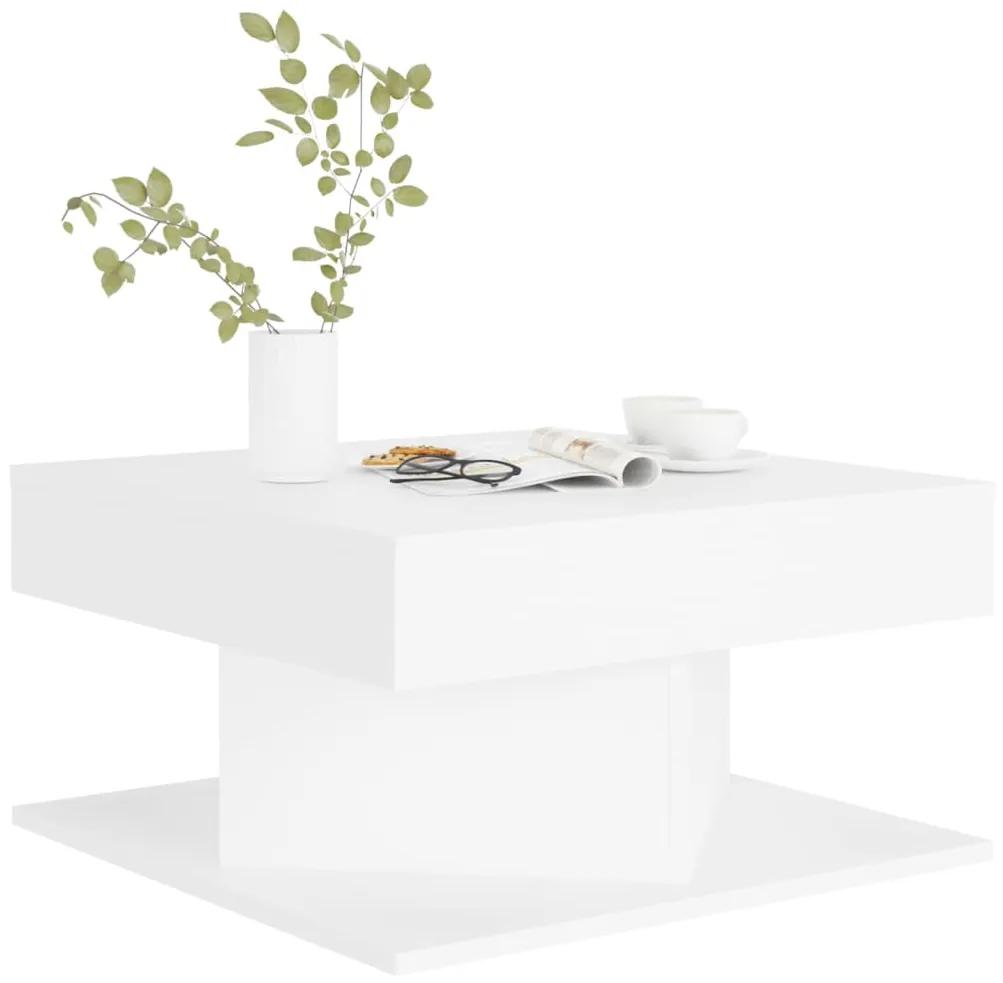Konferenční stolek bílý 57 x 57 x 30 cm dřevotříska - Default Title