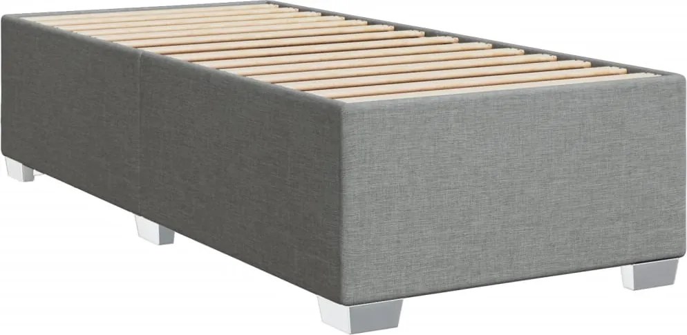 Rám postele bez matrace světle šedá 100 x 200 cm textil 3284450