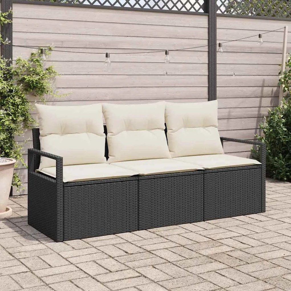 Set pohovek 3 ks Černá polyratan 3346237