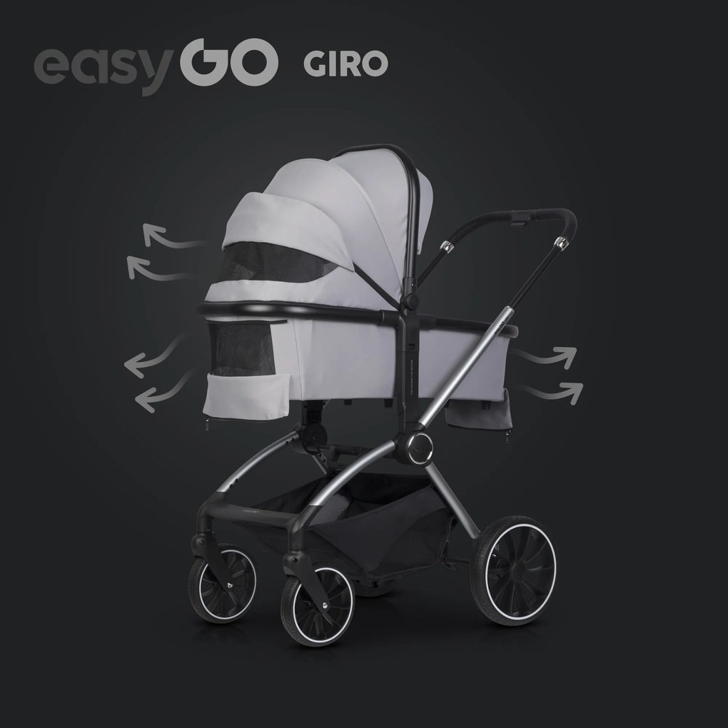 Kombinovaný kočárek EasyGo Giro 2v1 Cloudy Gray