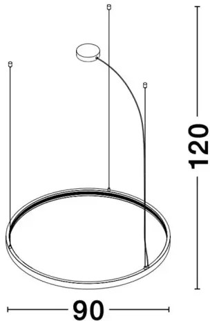Designový LED lustr Loop 01