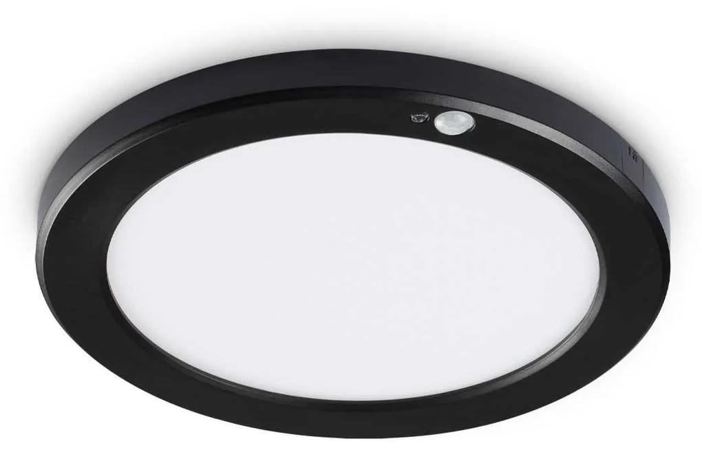 Ideal Lux Nástěnné LED svítidlo AURA PL kulaté Barva: Černá, Pohybový senzor: ne, Chromatičnost: 3000K