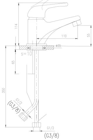 RAV Slezák SAJ026.0 - Umyvadlová baterie JUNIOR 11 cm červená/žlutá