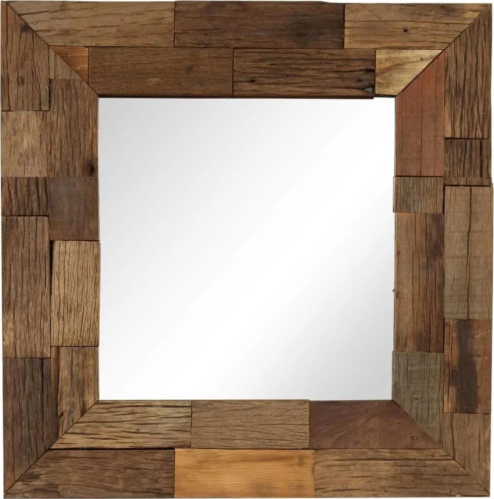 vidaXL Zrcadlo masivní recyklované dřevo 50 x 50 cm [246304]