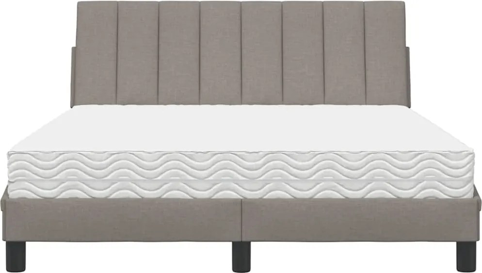 Postel s matrací Hanko taupe 140 x 200 cm textil 3310535