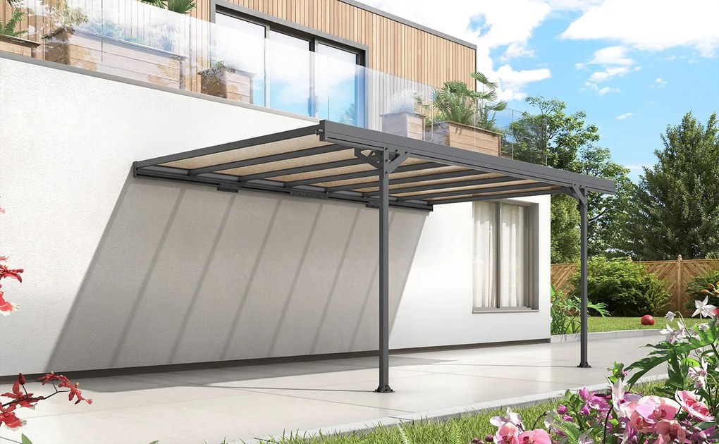 LANIT PLAST, s.r.o. kovový přístřešek / carport TRIGANO JARDIN MISTRAL WALL LG2461