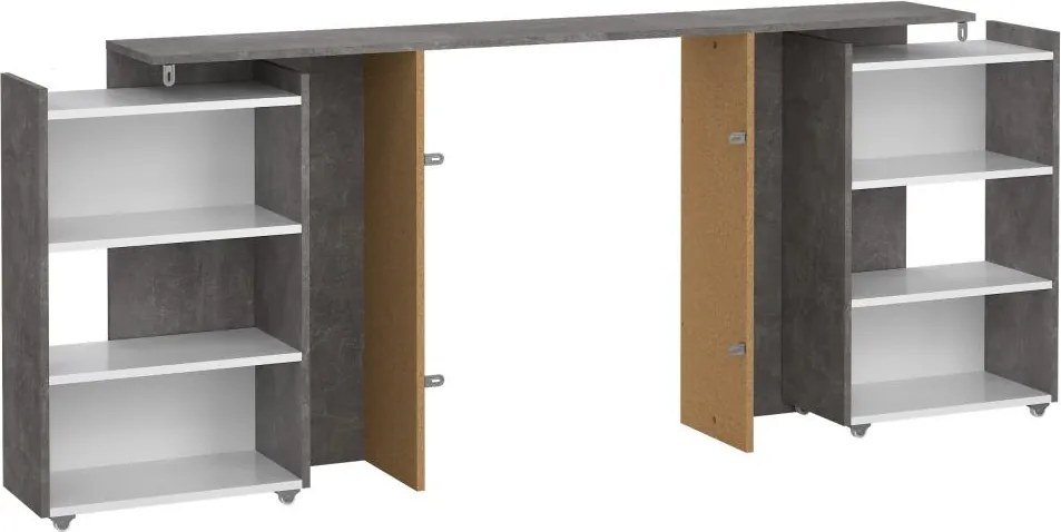 FALCO Čelo postele Simplicity 136 beton/bílý lesk