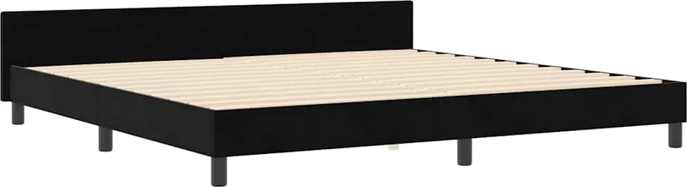 Postel s boxspringem s čelo Černá 200 x 200 cm samet 3344899