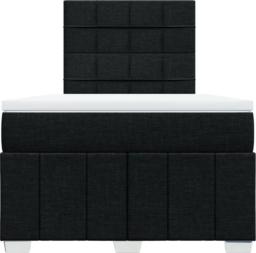 Box spring postel s matrací černá 120x190 cm textil 3291609