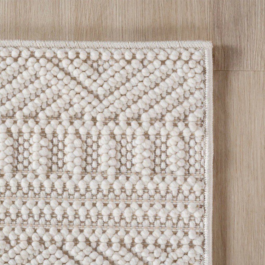 Ayyildiz, Kusový koberec Helix 2202 cream, 60x110, béžová, chodba / předsíň