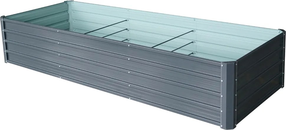 Vyvýšený zahradní záhon BestBerg VZ-1000A / 1000 l / 240 x 90 x 47 cm / šedá